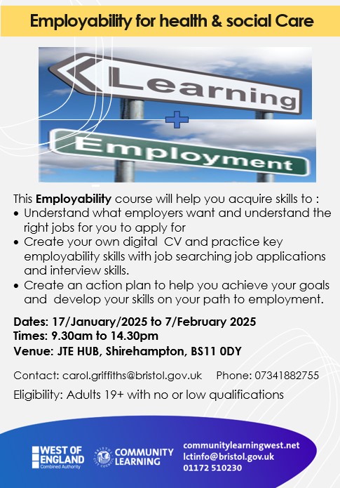 Employability Course – Shirehampton Hub